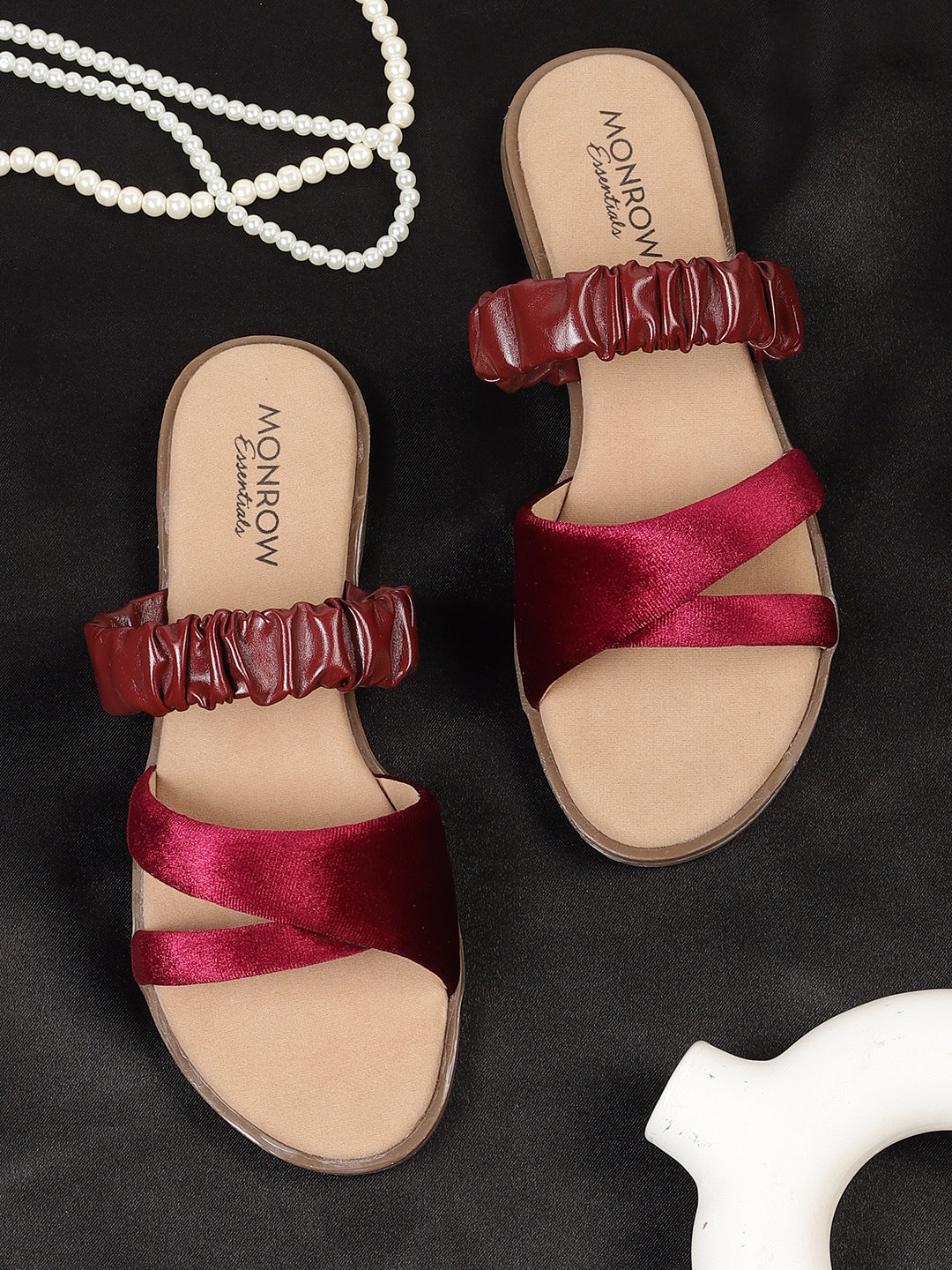 Cassidy Maroon Flats – Monrow Shoes