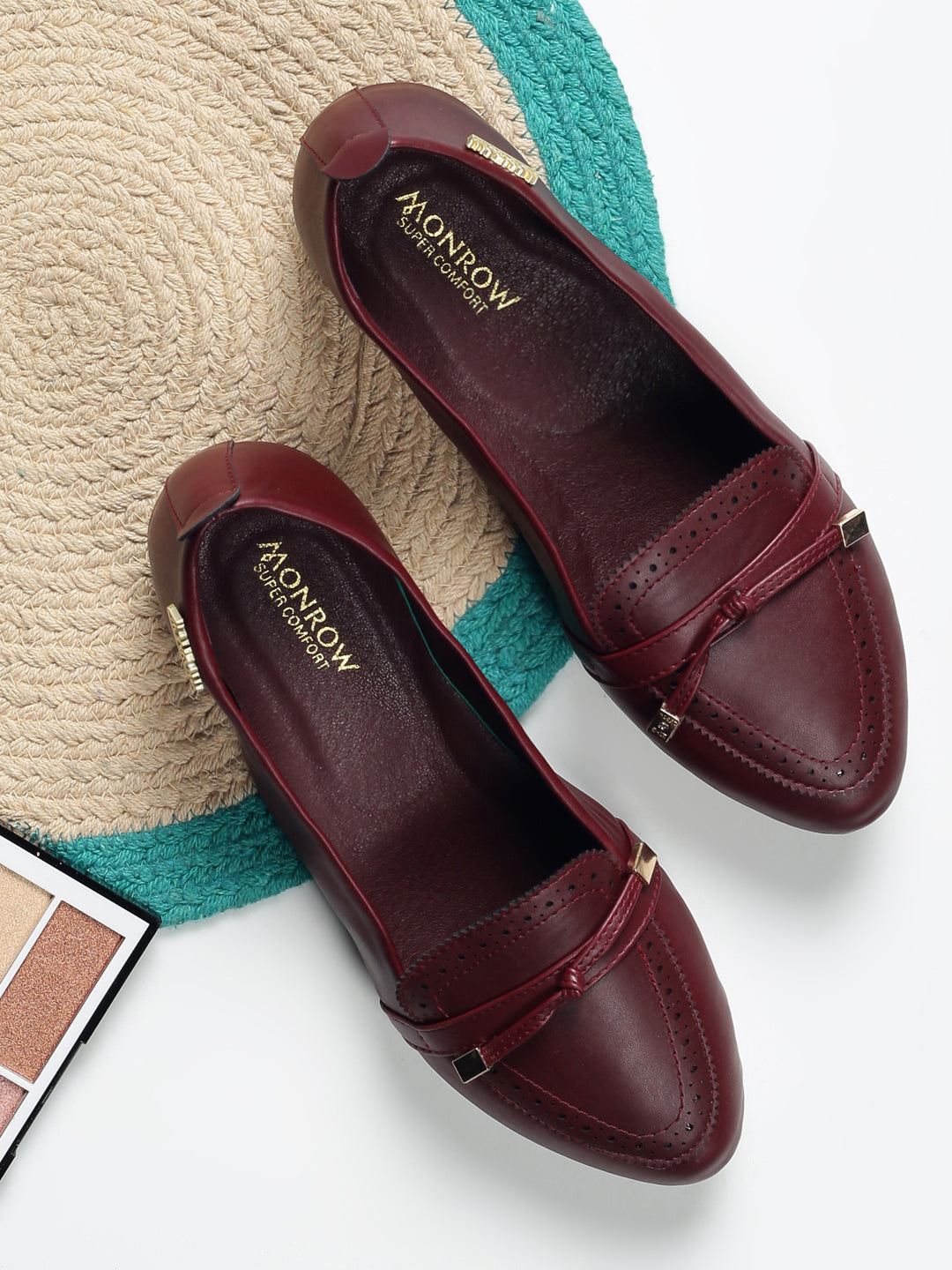 Denise Maroon Ballet Flats – Monrow Shoes