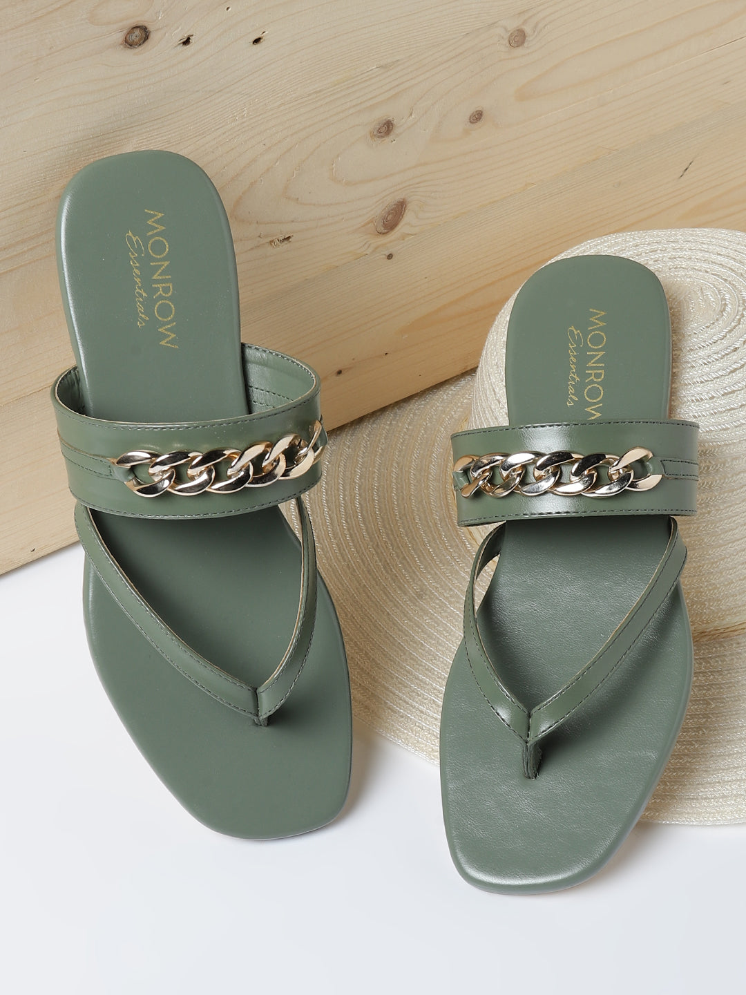 Olivia Olive Flats – Monrow Shoes