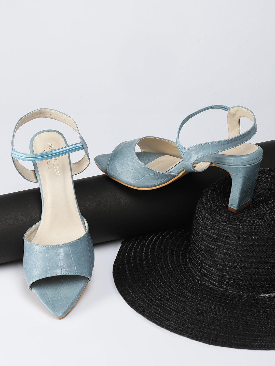Sora Blue Block Heels – Monrow Shoes